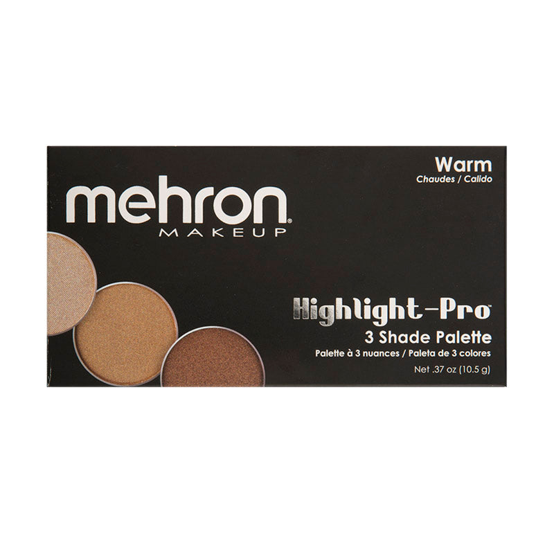 Mehron - Highlight-Pro 3 Color Palette (Warm) – MakeUpMania.com